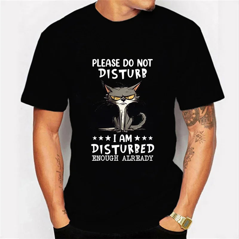 Please Do Not Disturb I Am Disturbed Enough Already Angry Cat Unisex T ...