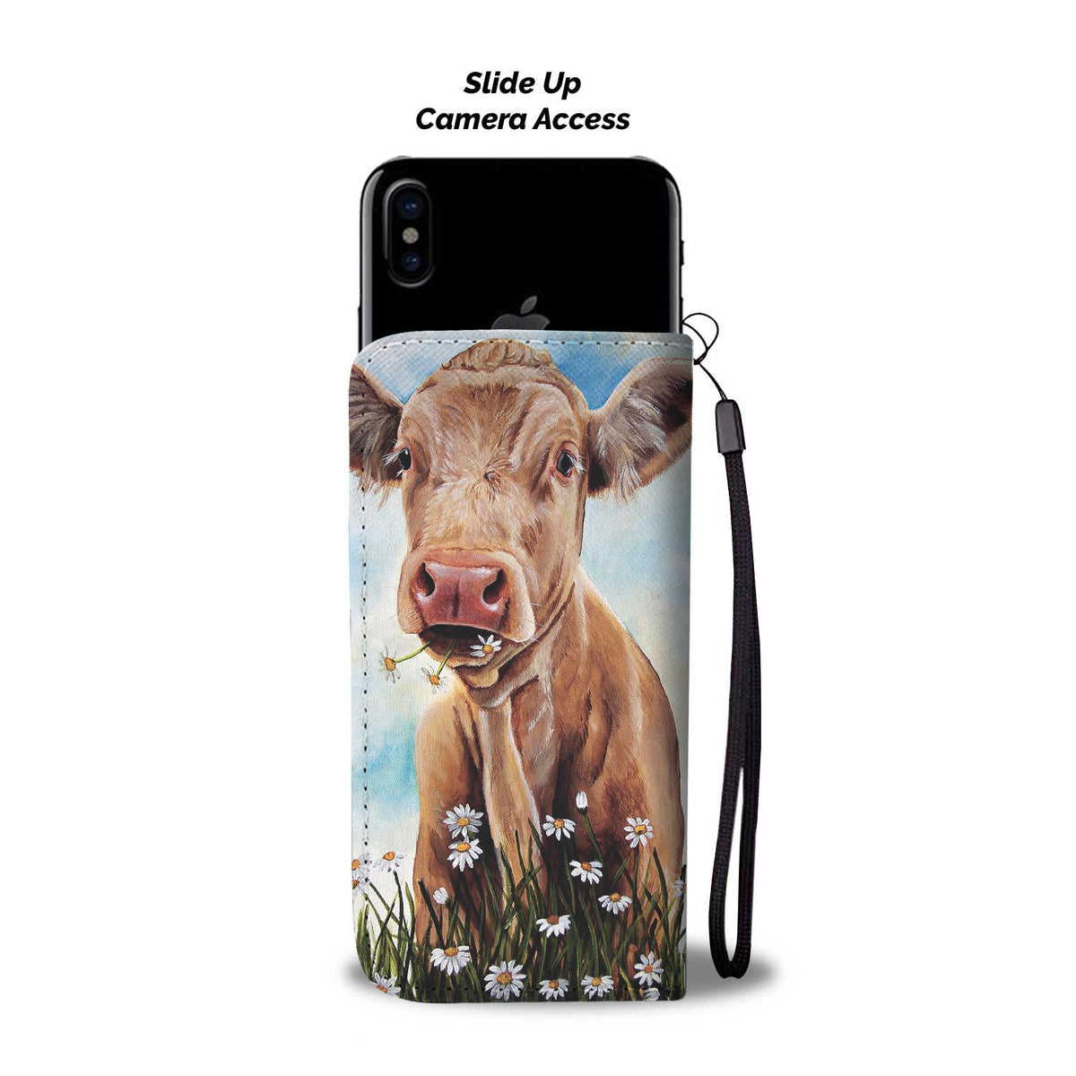 Cute cow pattern print sk00034 - Wallet Phone case – myfunfarm