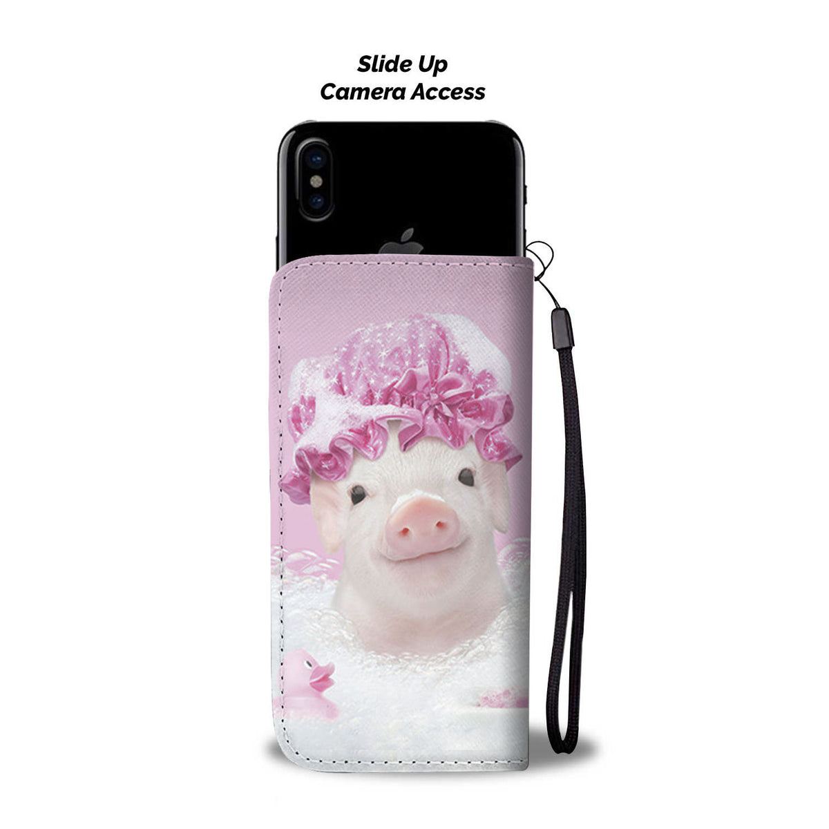 Cute pig pink- Wallet Phone case – myfunfarm
