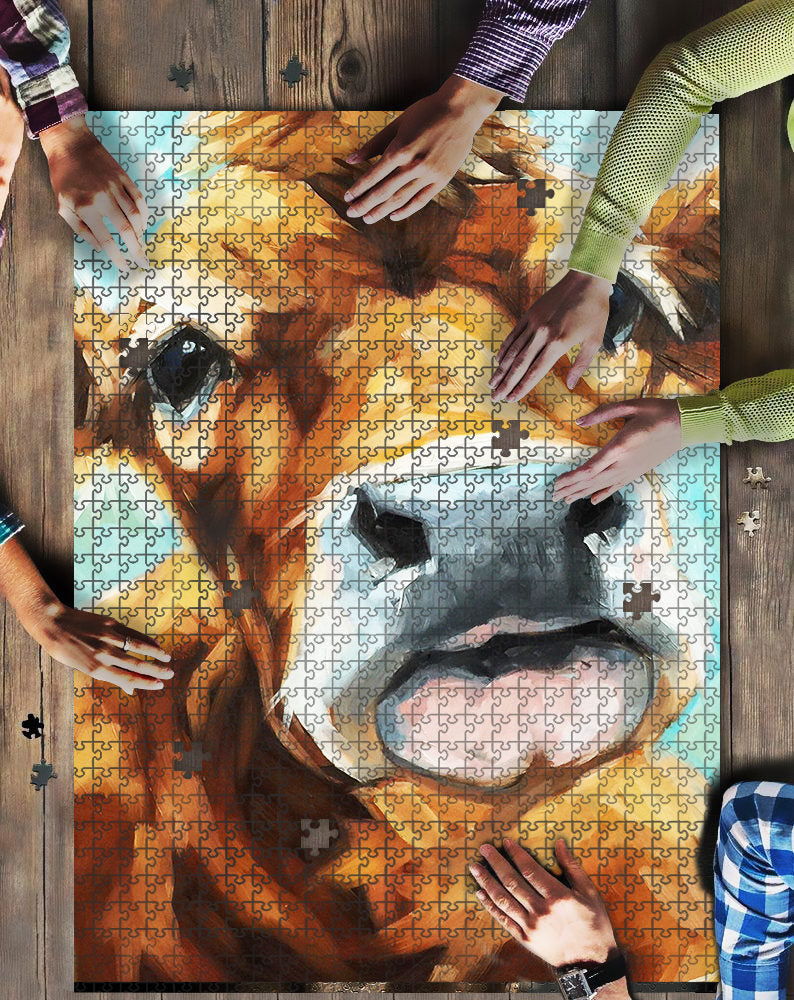 cow cute print Puzzle 500pcs and 1000pcs – myfunfarm